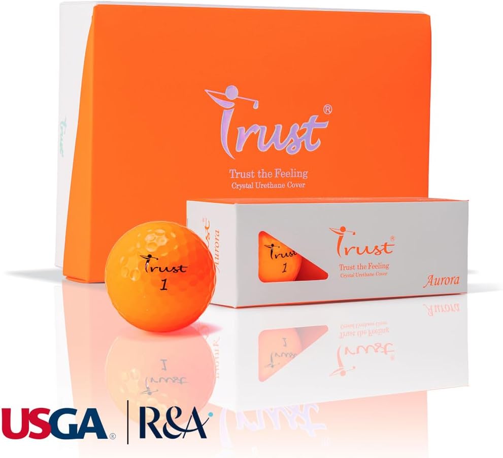 Trust Aurora Orange(オーロラオレンジ) ゴルフボール クリスタルウレタンカバー 1ダース オーロラブルー | Trust Golf Japan